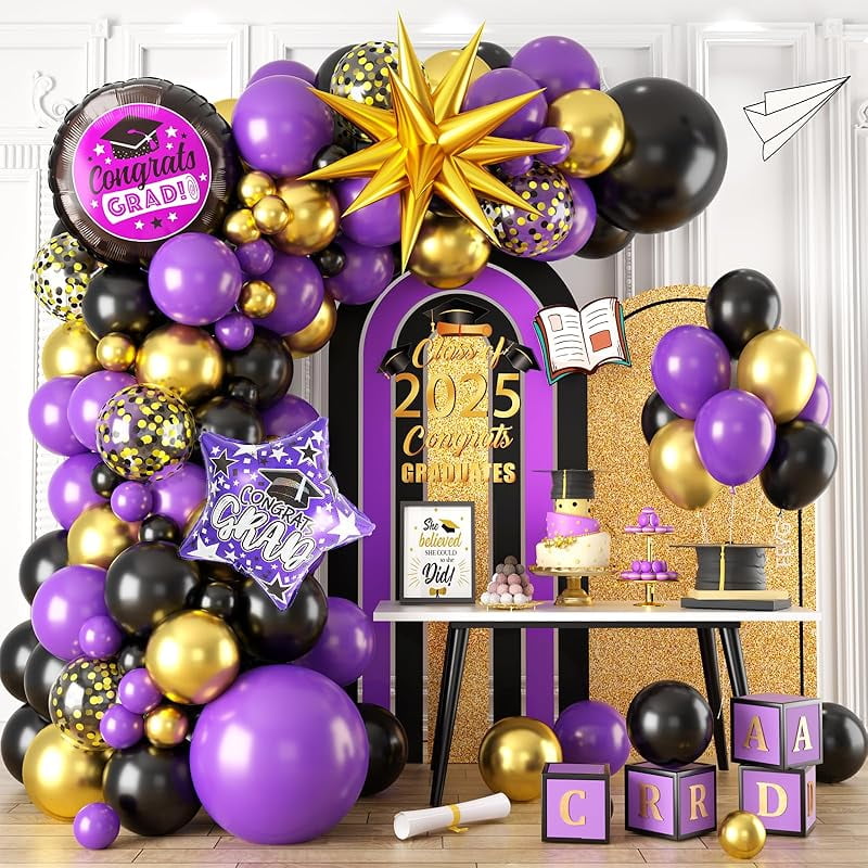 Graduation Balloon Arch Garland Kit, 2025 Graduation Party Decoration ...