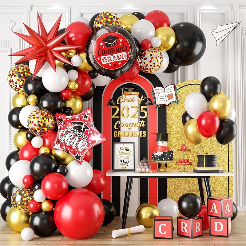 Graduation Balloon Arch Garland Kit, 2025 Graduation Party Decoration ...