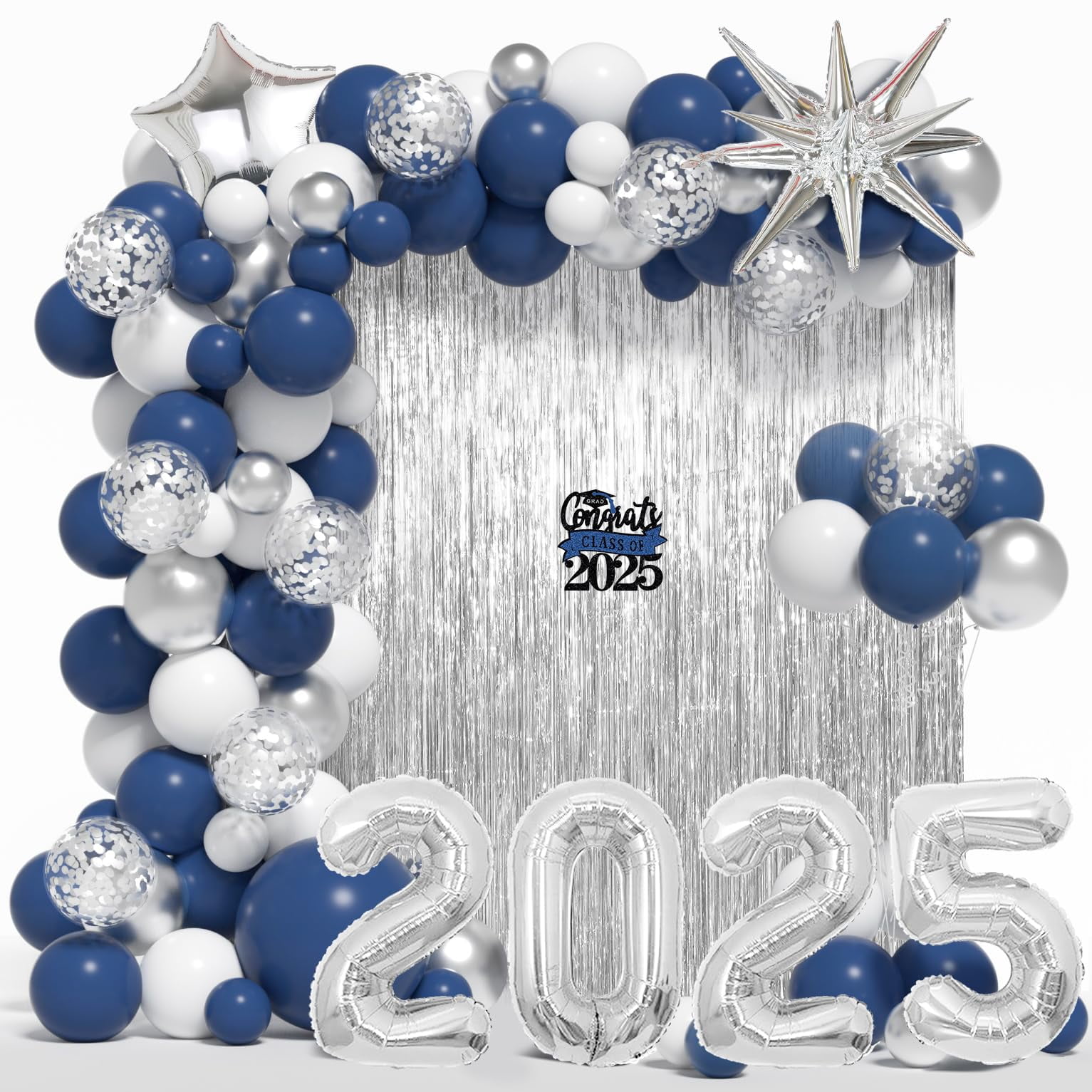 Graduation Balloon Garland Arch IFF17 Kit for Graduation Class of 2025 ...