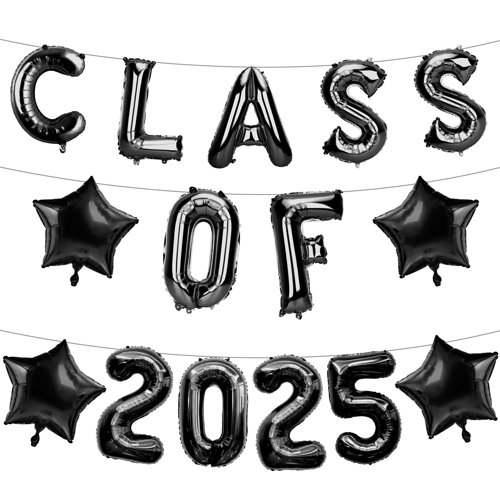 Graduation Balloons, Class of MMF7 2025 Balloons, 16 Inch Class of 2025 ...
