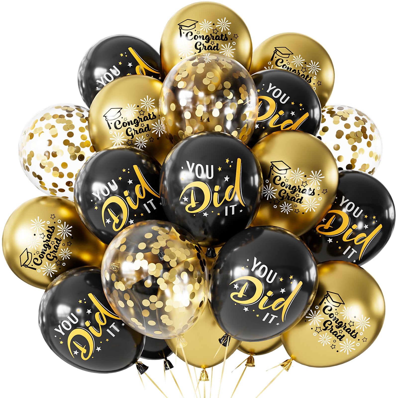 Graduation Balloons, Congrats Grad SSF20 Balloons 12 Inch and Gold ...