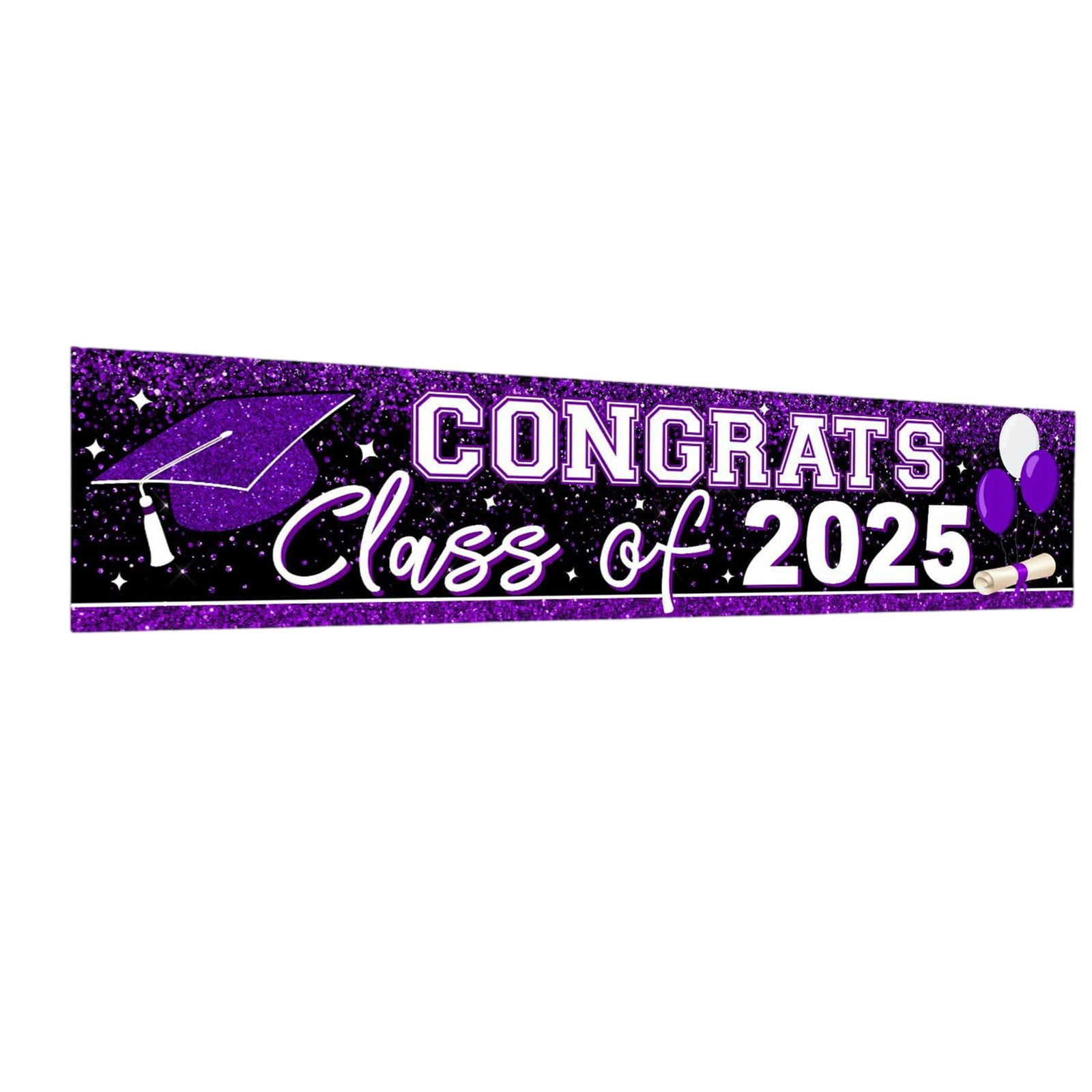 Graduation Banner 2025 Celebrate with Congrats Class of 2025 Purple ...