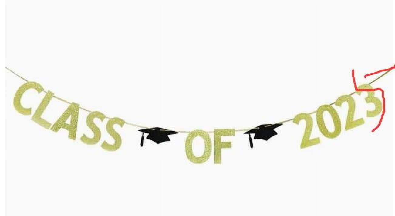 GAXIRE Paper Graduation Banner Assorted Color 1Pcs 9.8X4.7X0.04In ...