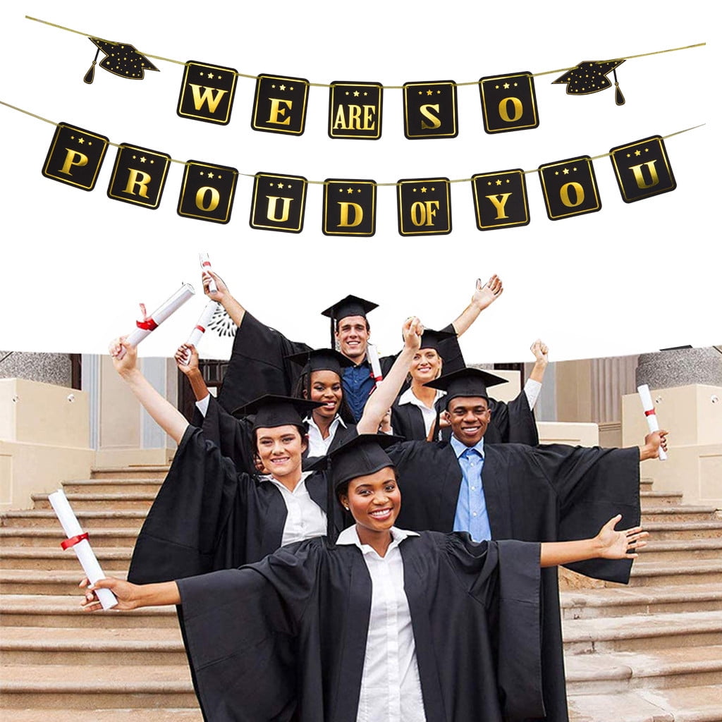Graduation Banner Bunting Banner Decorative Pull Flag Graduation Party ...