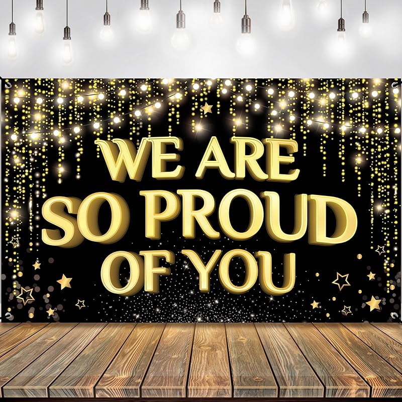 Graduation Banner | Congratulations Backdrop, Graduation Decorations ...