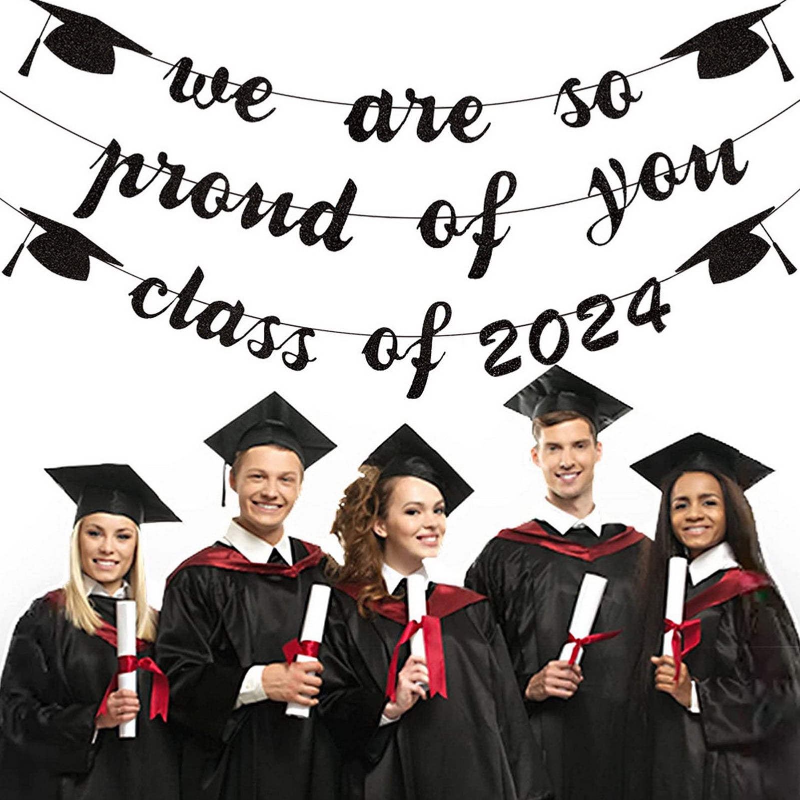 Graduation Banner Eye-Catching 2024 Graduation Party Banner Durable ...