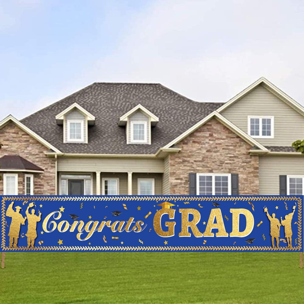 Graduation Banner Yard Sign Congrats Grad Lawn Sign rations Giant Class ...