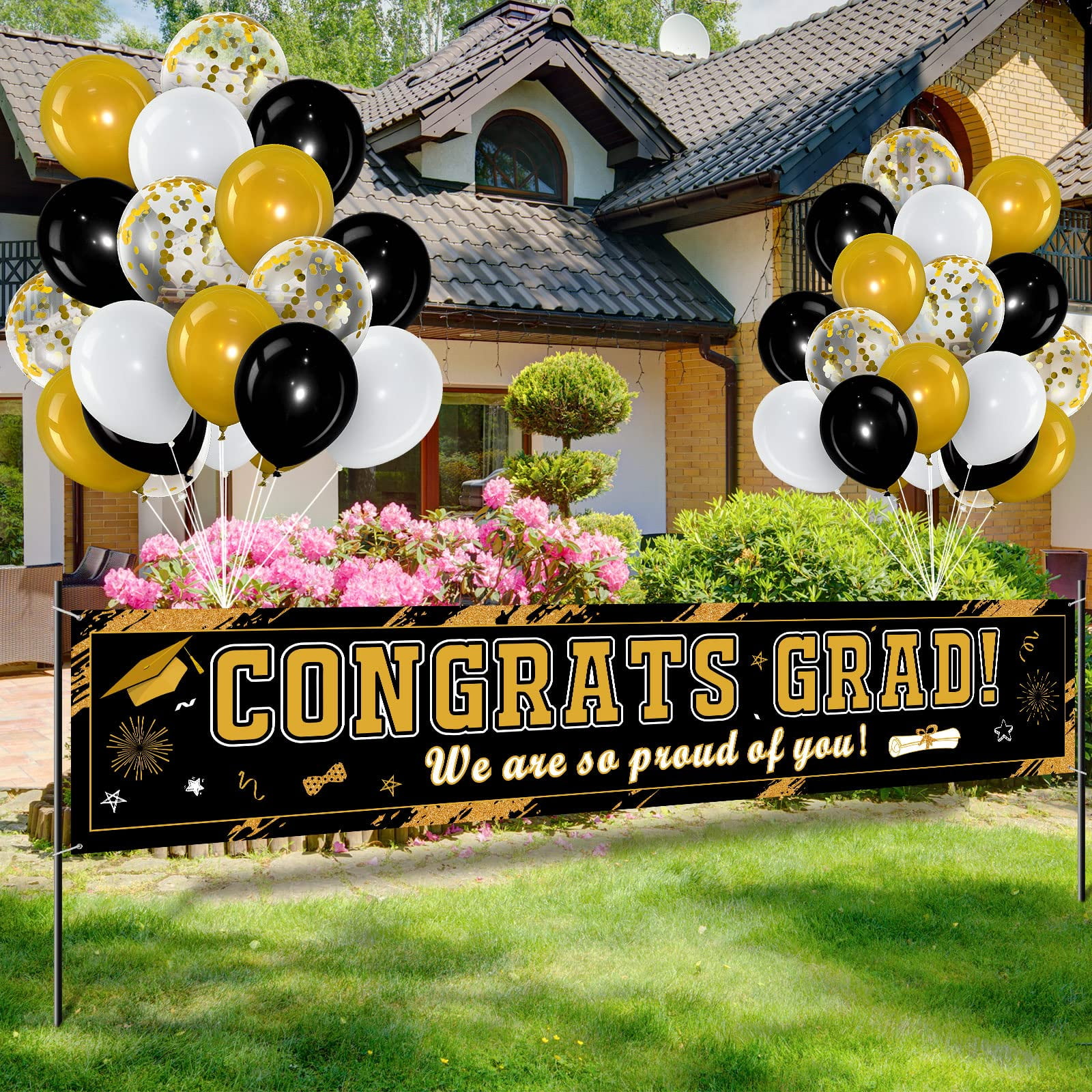 Graduation Banner r Large Congrats Grad Banners Class of Yard for High ...