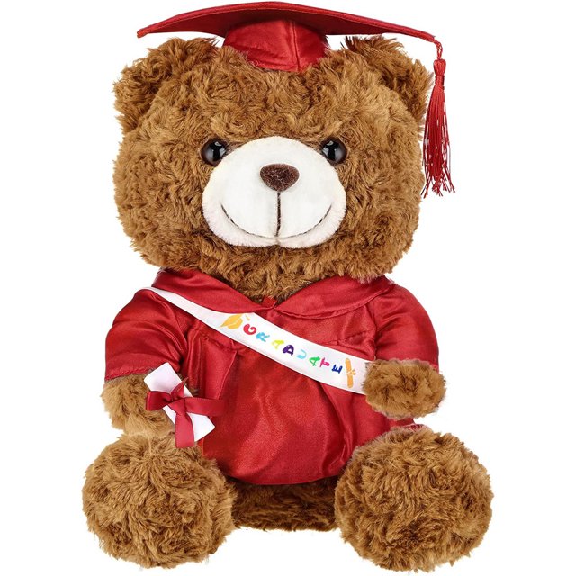 Graduation Bear Gifts Set Include Stuffed Animal Bear with Gown Cap ...