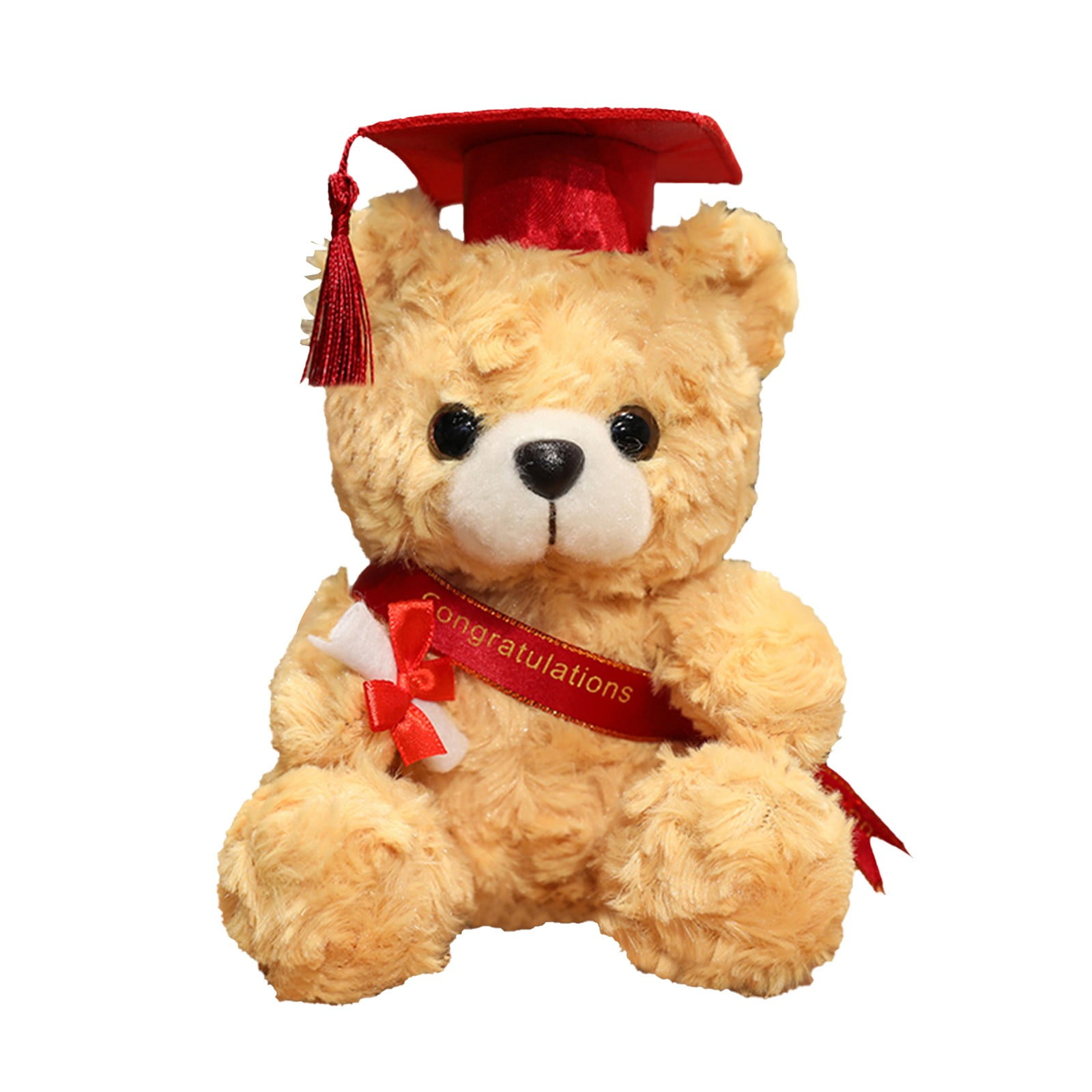 Graduation Bear Plush Toy Red With Cap Graduation Ceremony Souvenir ...
