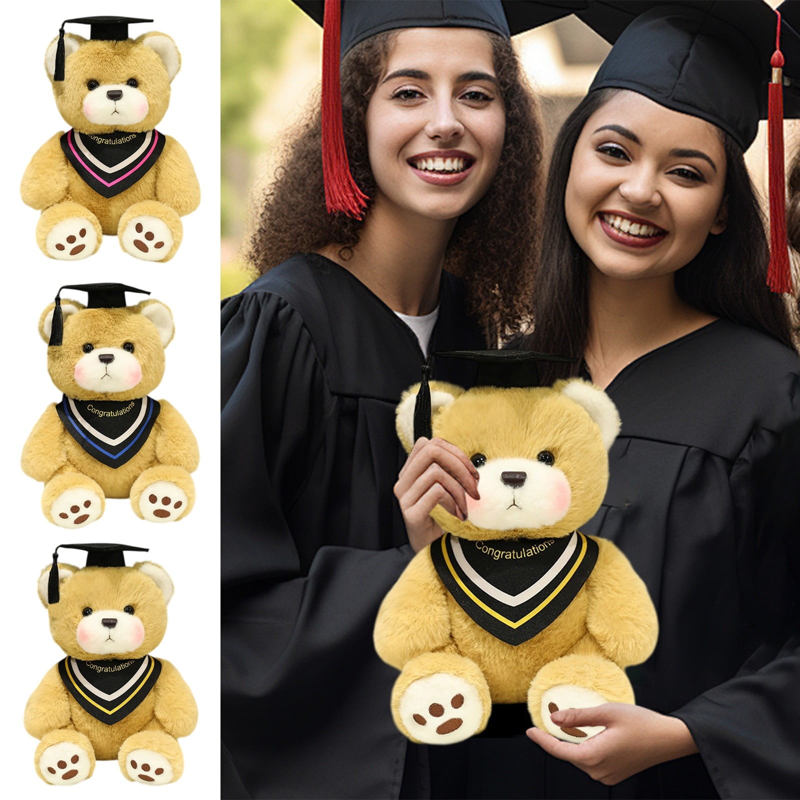 Graduation Bear Plush Toy, Soft Stuffed Animal, 12-inch Size, Cute ...