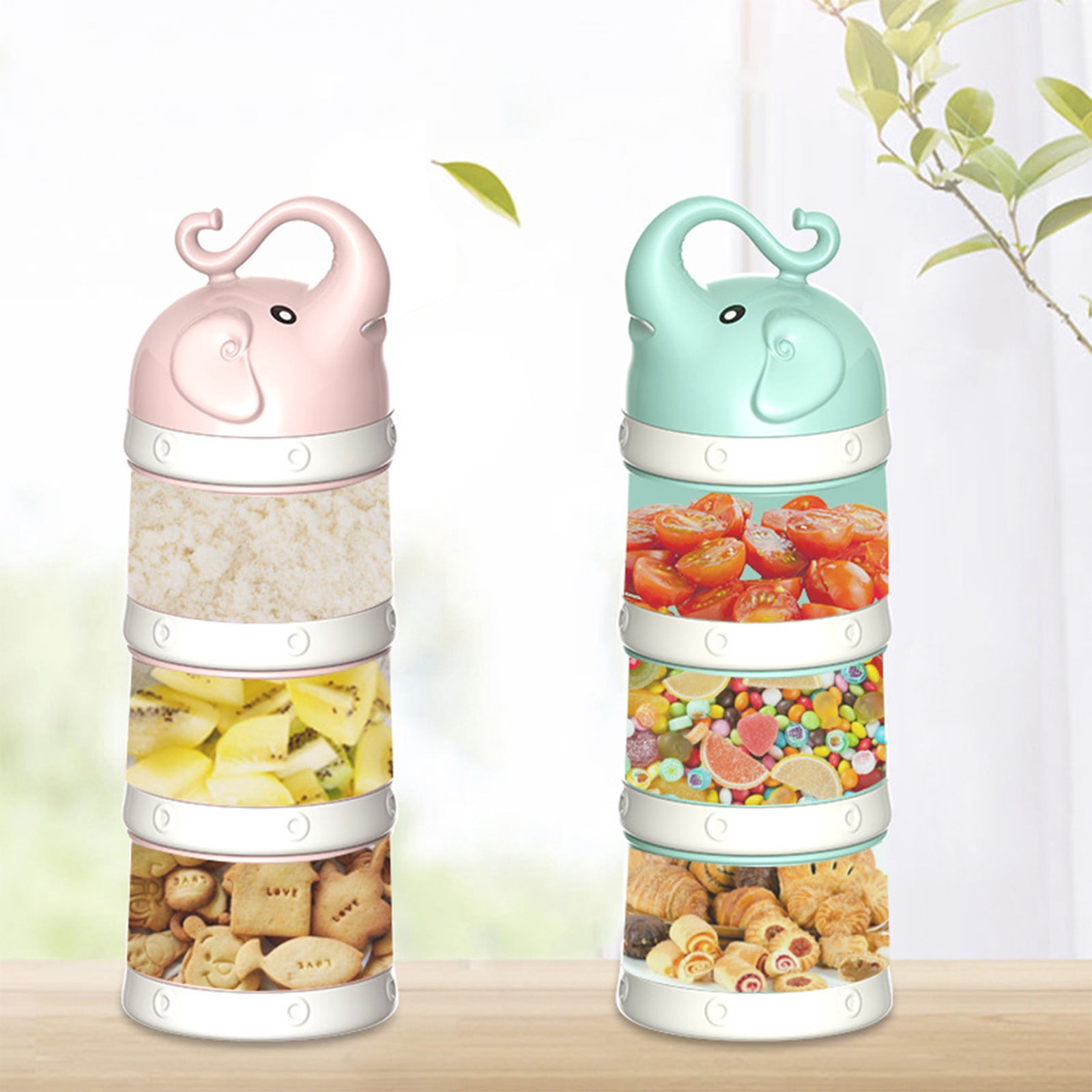Portable Milk Powder Dispenser,Large Capacity Snack Box,Sealed Storage ...