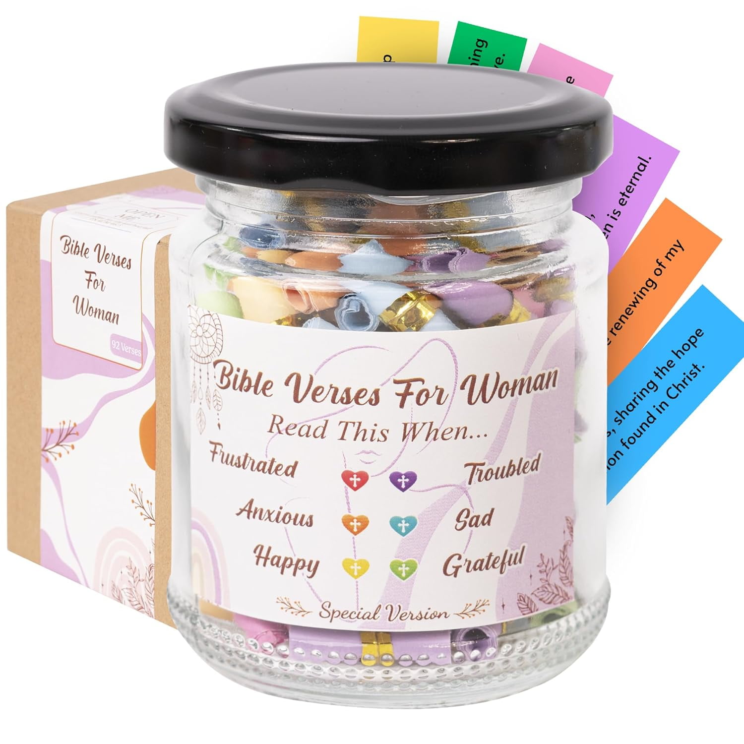 Graduation Bible Verses Jar with Grad Hat, High School, College ...