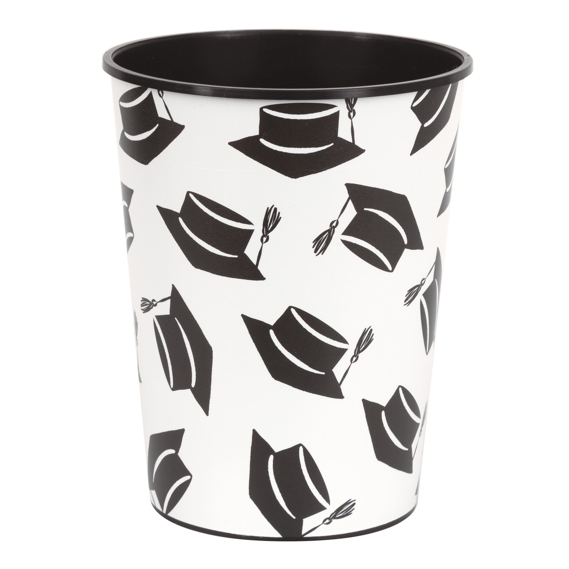 Graduation Black and White Plastic Graduation Caps Cup, 16 oz, by Way ...