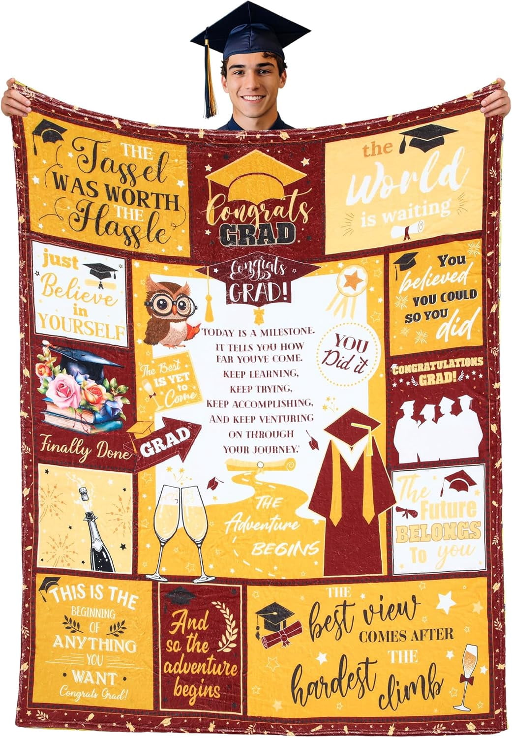 Graduation Blanket, 2025 Graduation Gifts for Him Her Class of 2025 ...