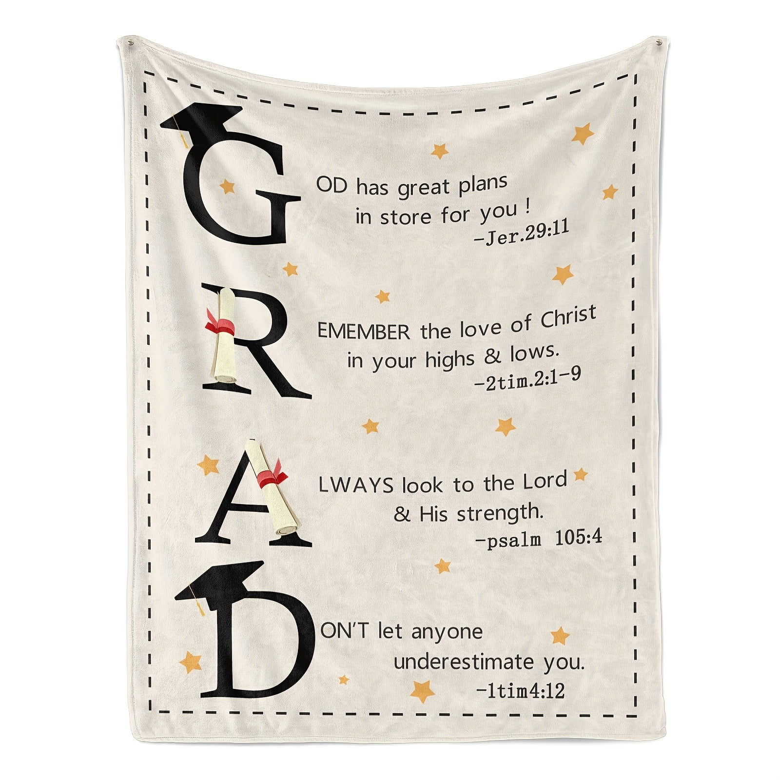 Graduation Blanket for Class of 2025 - Inspirational Christian Gift ...