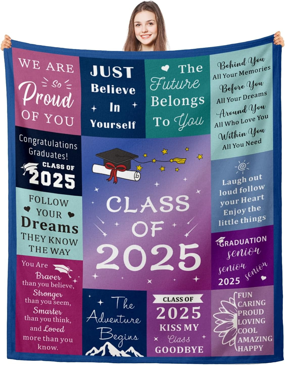 Graduation Blankets, Senior 2025 Class of 2025, Graduation Gifts for ...