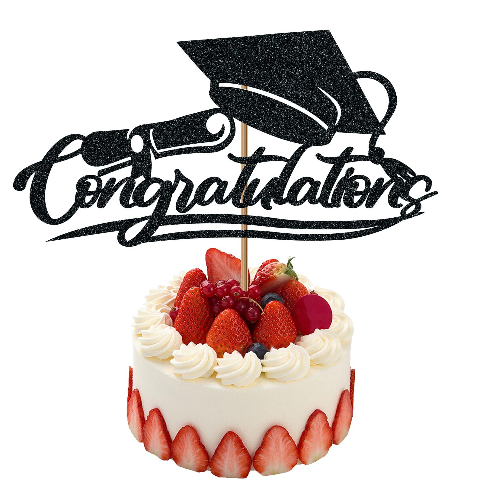 Graduation Cake Topper Class of 2025 BSL1 - Glitter Graduation ...