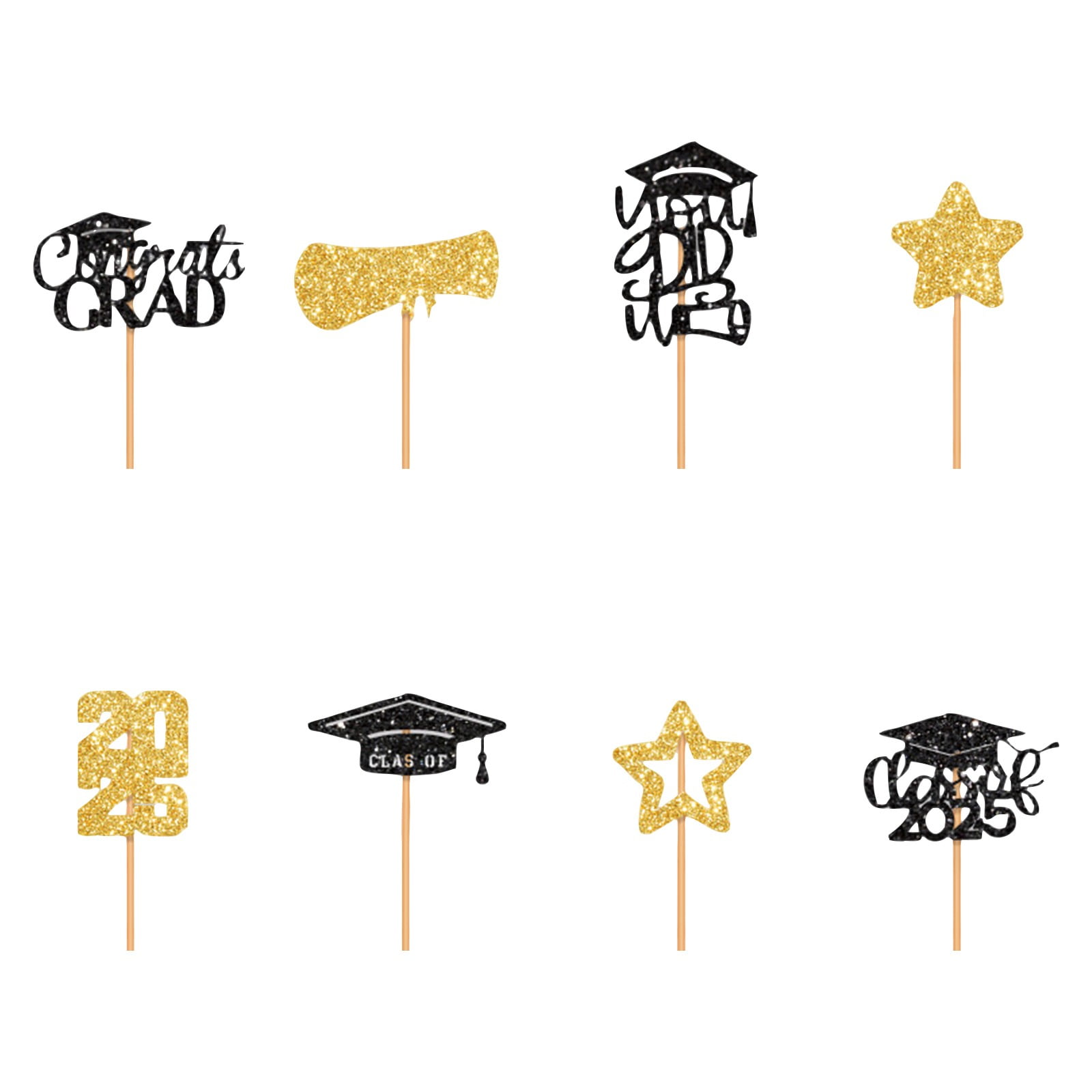 Graduation Cake Topper Class of 2025 – Glitter Graduation Decorations ...