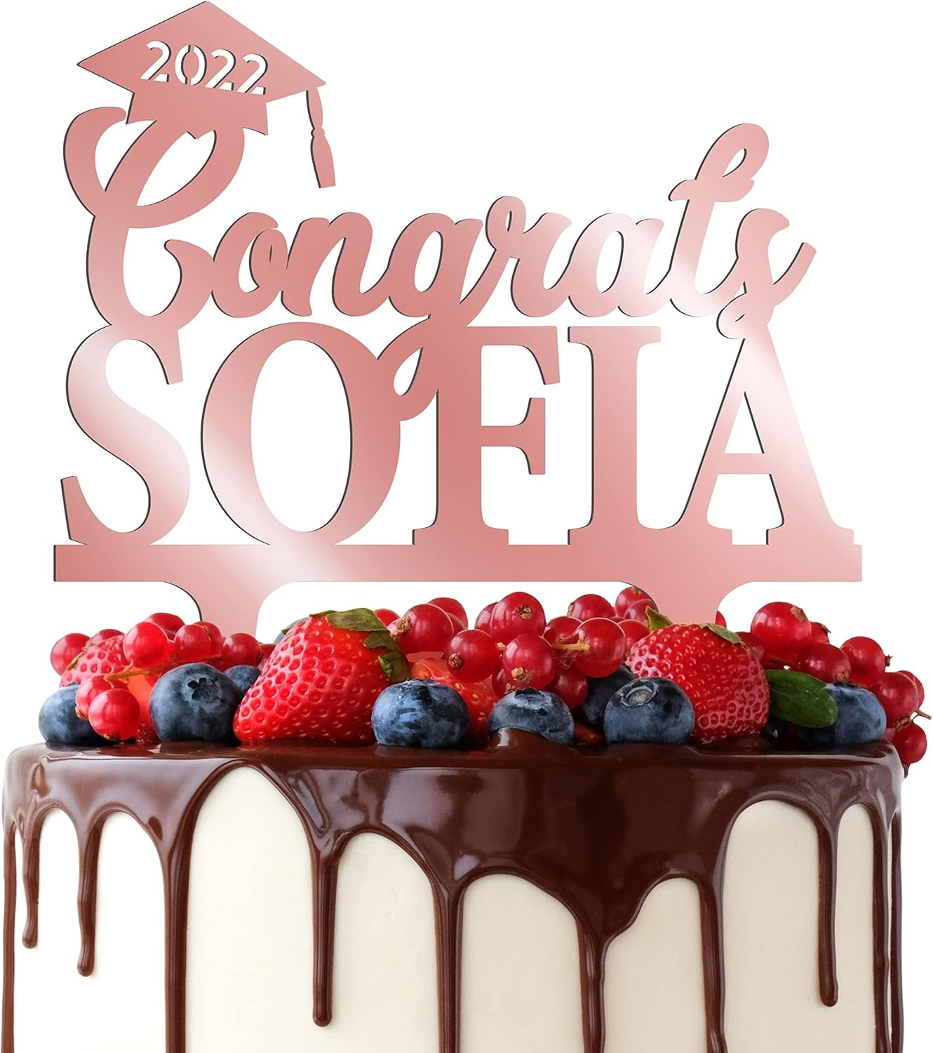 Graduation Cake Topper - Congrats Grad Cake Toppers w/Name and Date ...