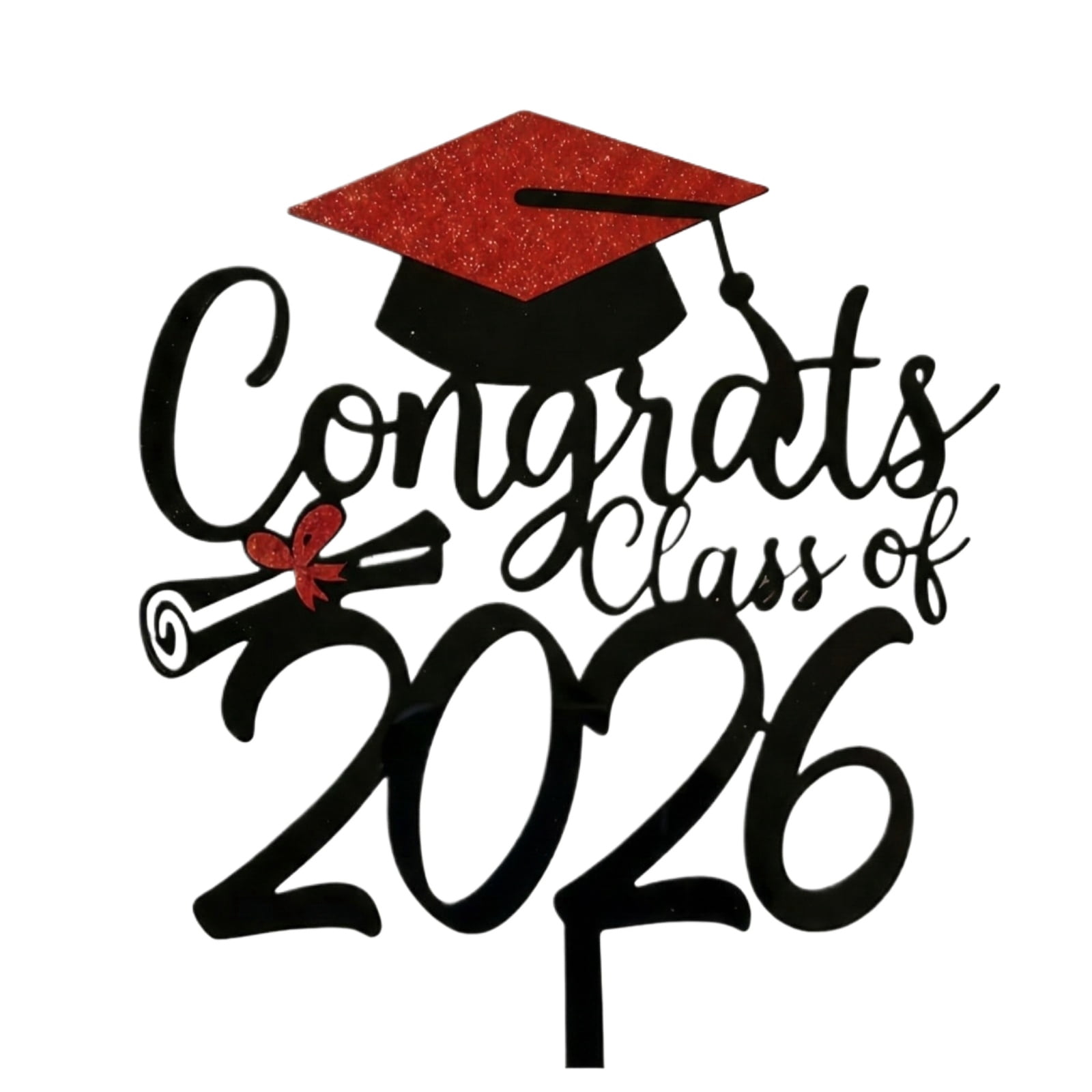 Graduation Cake Topper, Graduation Cap Topper, 5X3 In, Acrylic Cake ...