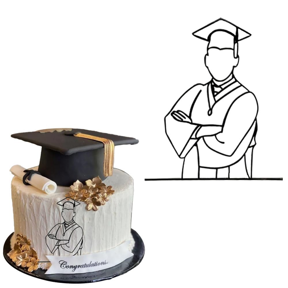 Graduation Cake Topper Minimalist Black Cake RST1 Topper 2025 ...