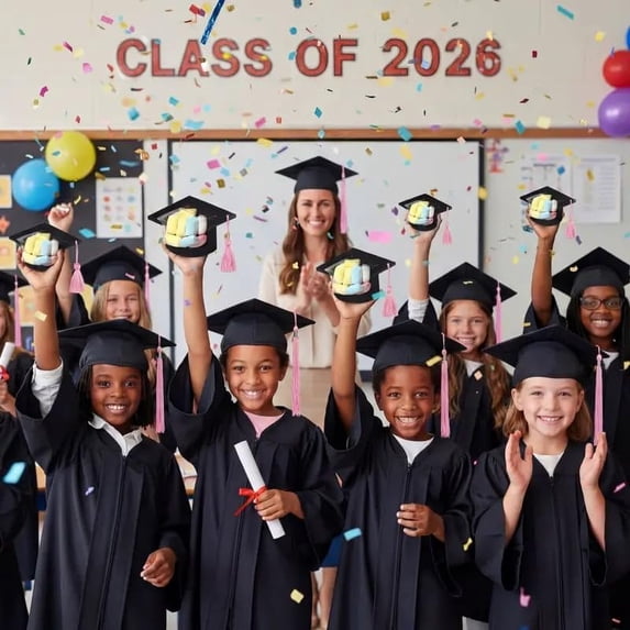 Graduation Cap Candy Cards with Tassel – 2026 Class Greeting Card and ...