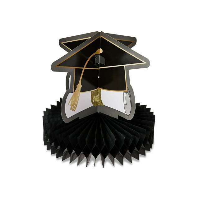 Graduation Black Cap Table Decor, 9.5 in x 10 in, by Way To Celebrate ...