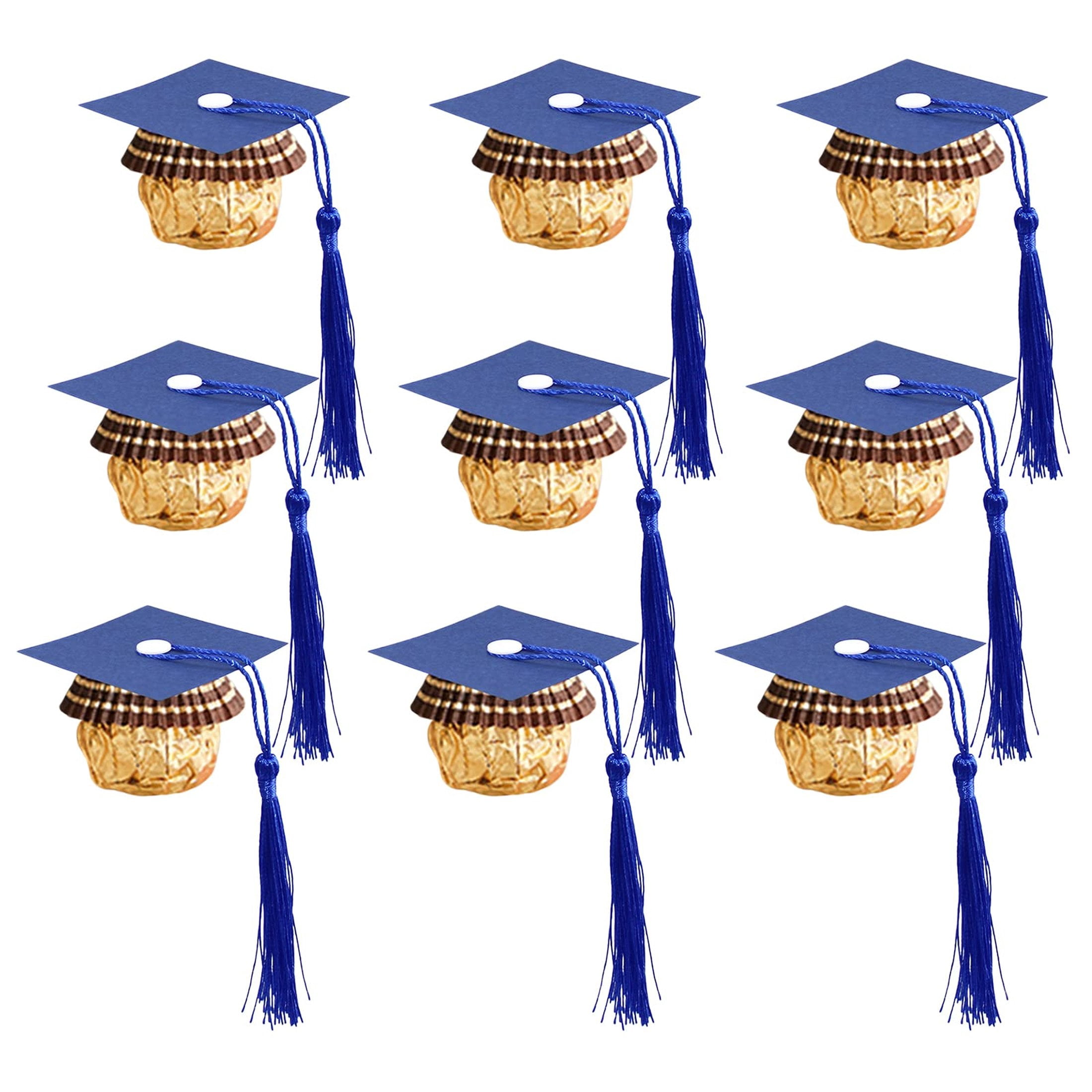 Graduation Cap Chocolate Toppers, 50pcs Black and Dark Blue 2023 ...