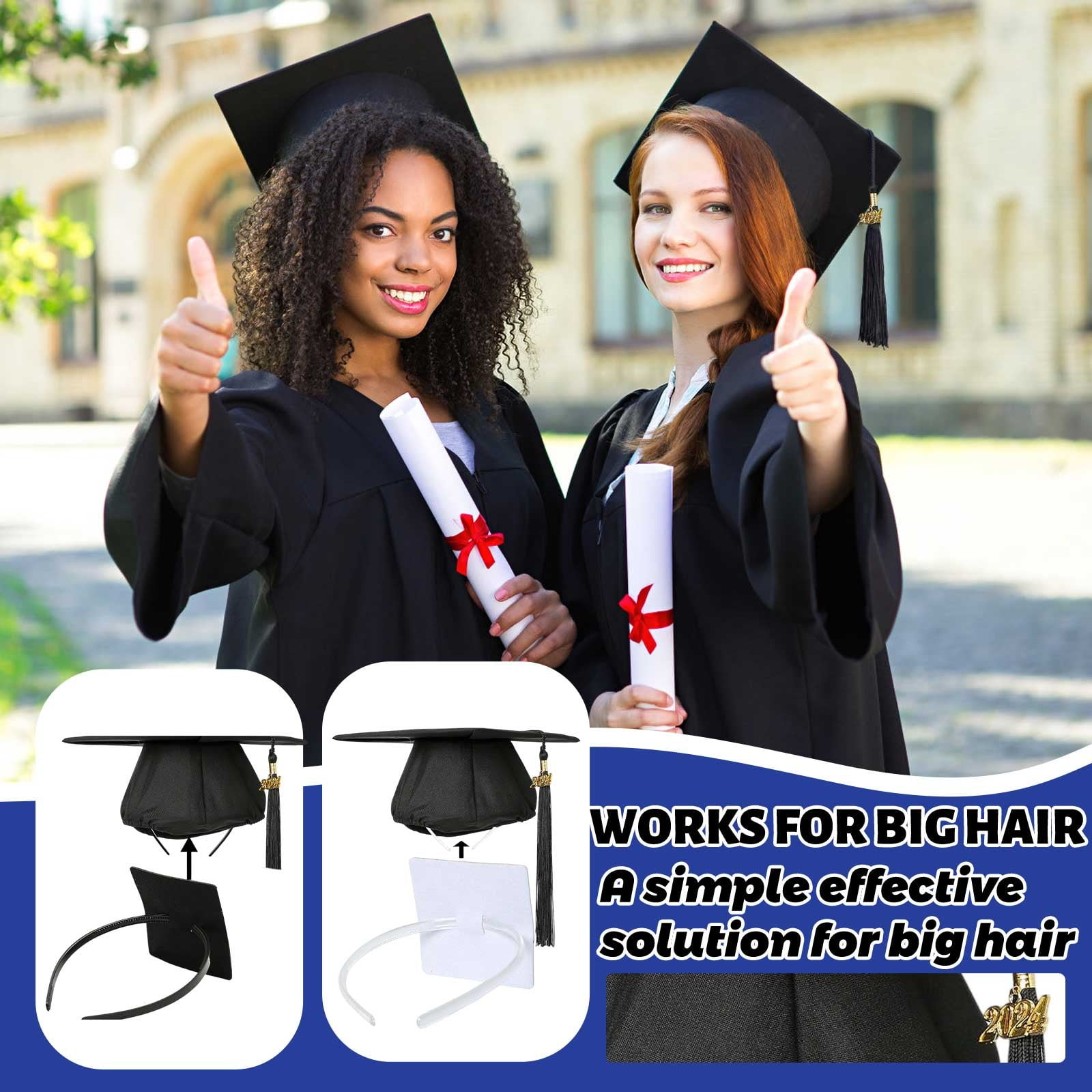 Graduation Cap Decorations 2025, Headband for Graduation Cap ...