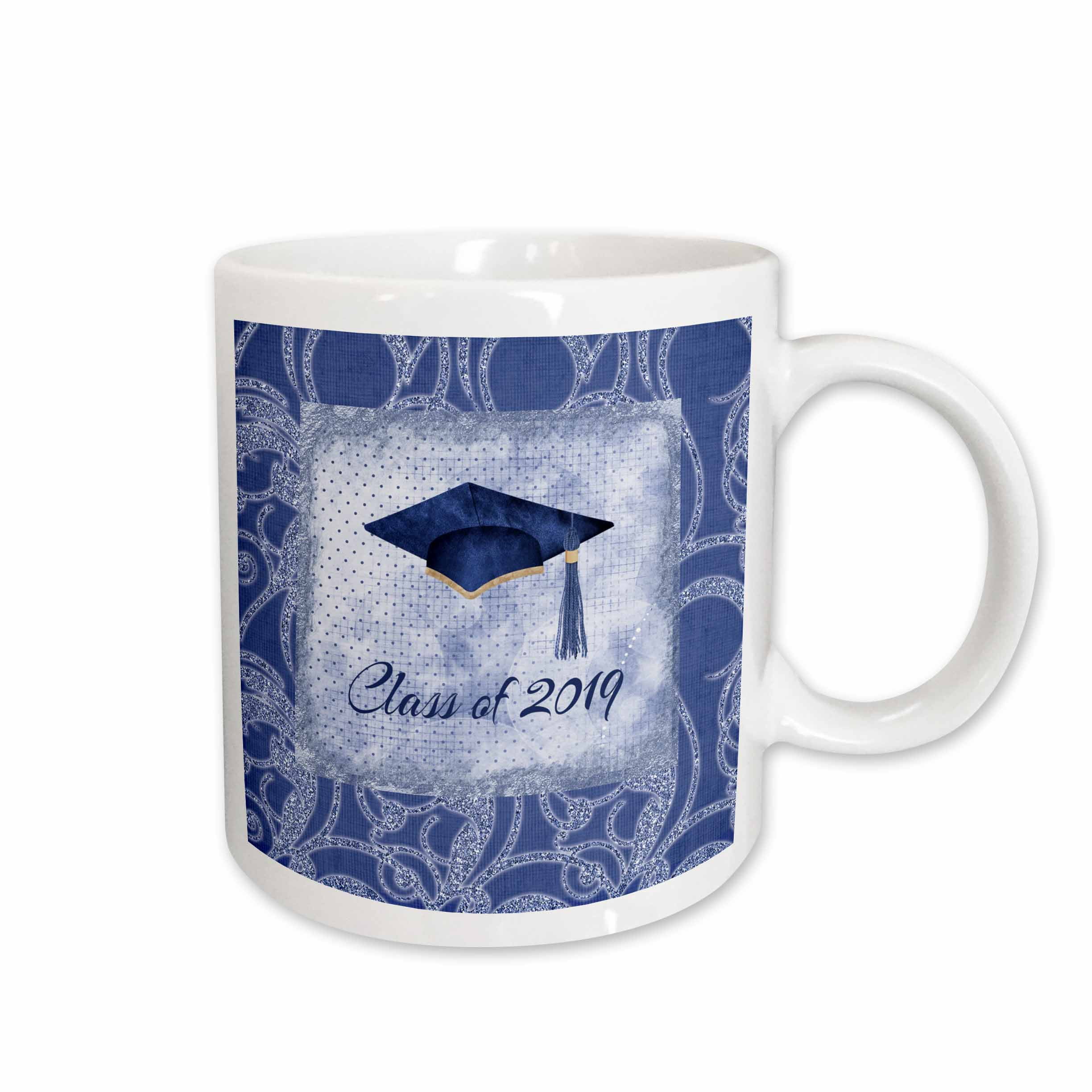 3drose, Graduation Cap, Diploma, Faded Dots, Blue Frame, Jewels, 2019 ...