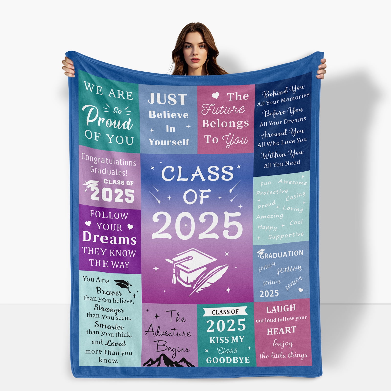 Graduation Cap Flannel Blanket A Token Of Friendship And Encouragement ...