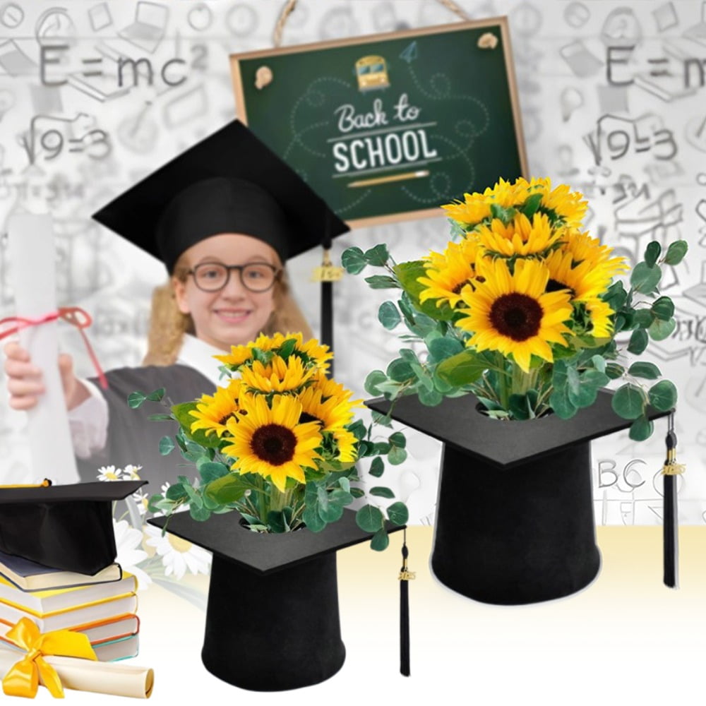 Graduation Cap Flower Gift Box, 3 Pack Graduation Cap Candy Box, 8 x 10 ...