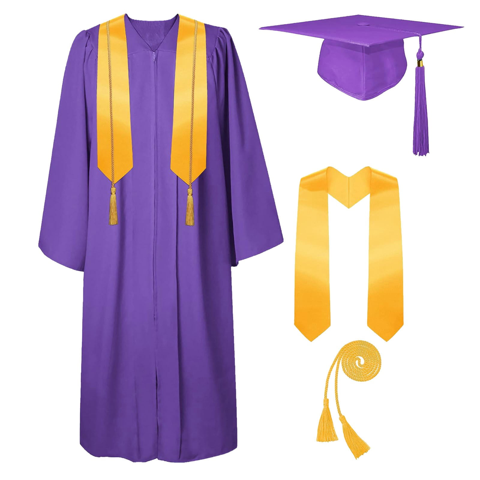 Graduation Cap and Gown,2024 Graduation Party Decorations,Unisex ...