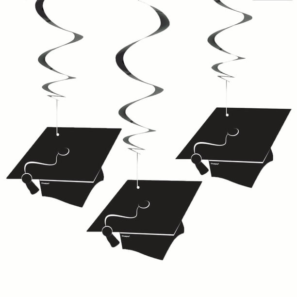 Graduation Cap Hanging Decorations, 26in, 3ct - Walmart.com