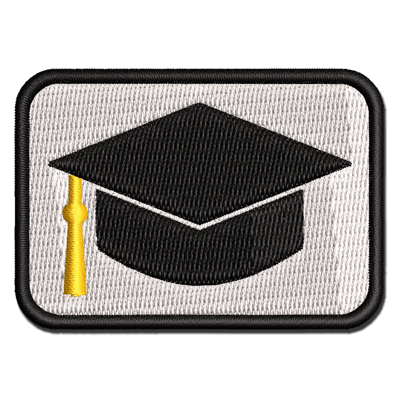 Graduation Cap Hat Applique Multi-Color Embroidered Iron-On Patch - 2.0 ...