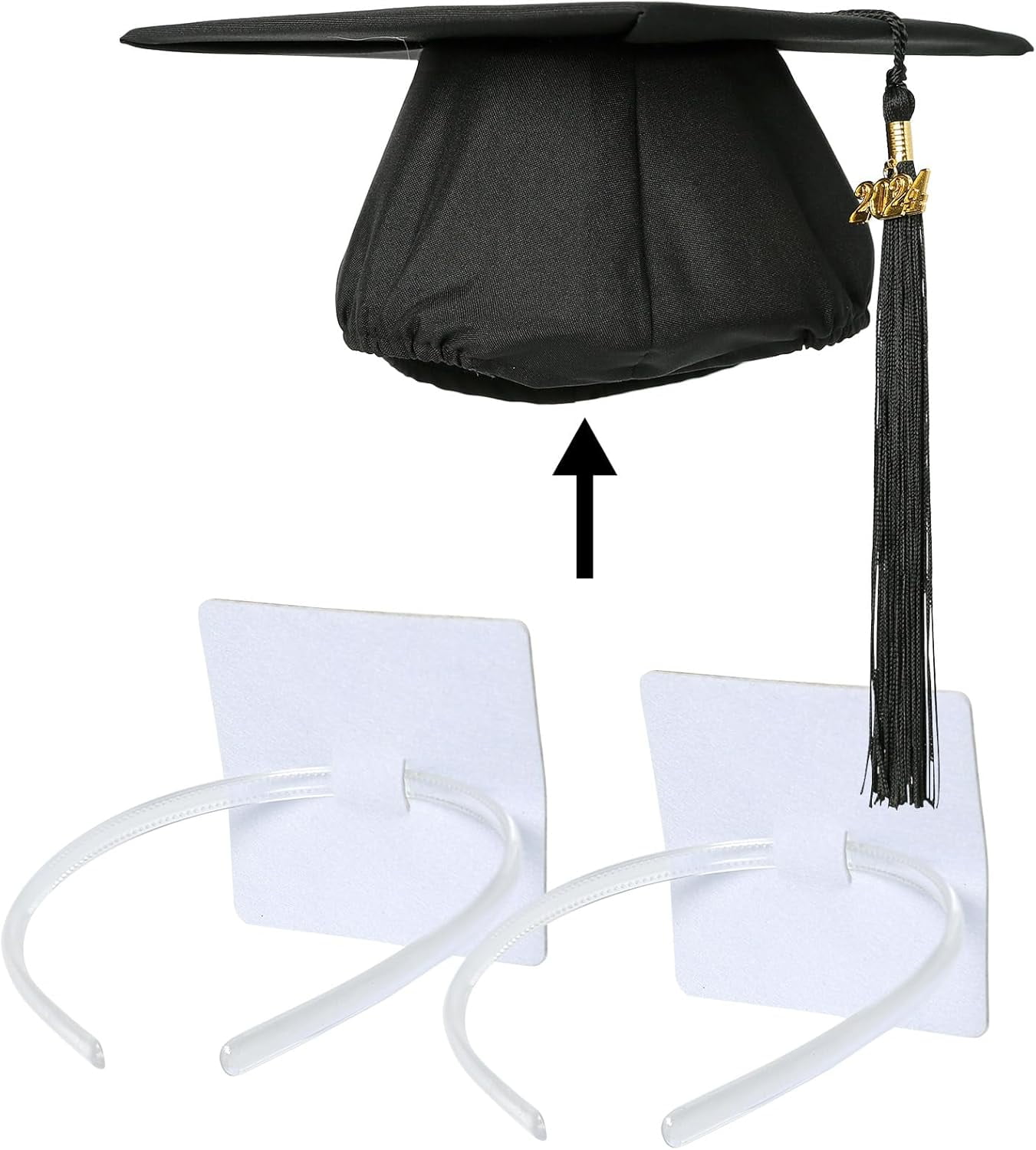 Graduation Cap Headband, Firm Anti-fall Hair Band for Graduation Cap ...