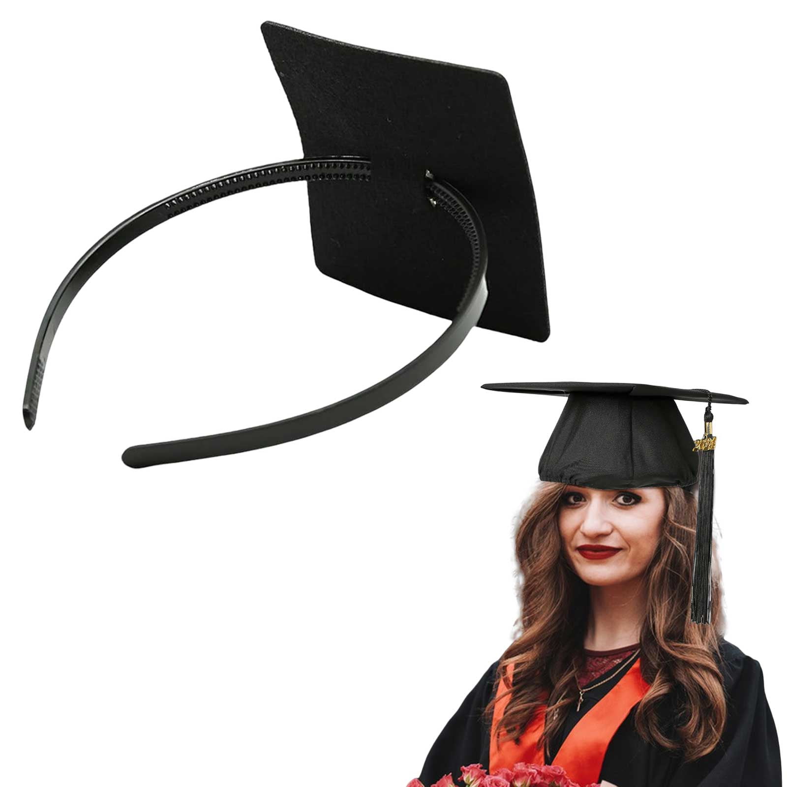 Graduation Cap Headband, Firm Anti-fall HairBand for Graduation Hat ...