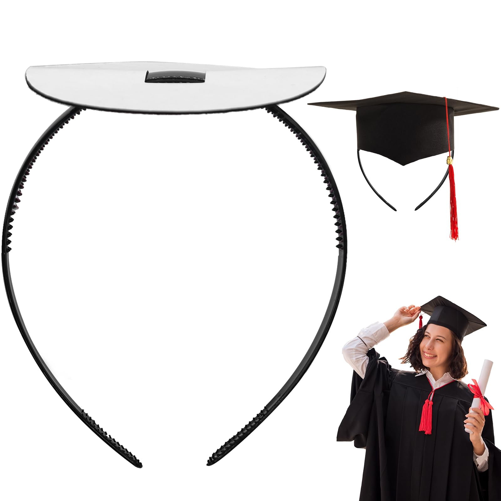 Graduation Cap Headband, Grad Cap Headband Secures Your Grad Hat and ...