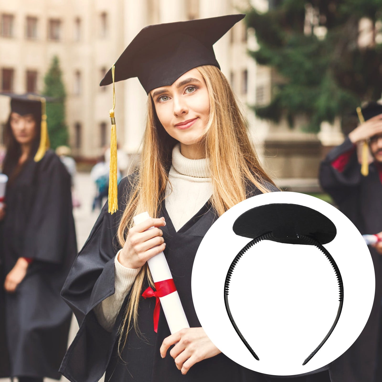 Graduation Cap Headband,Graduation Cap Headband Secures Your Grad Cap ...