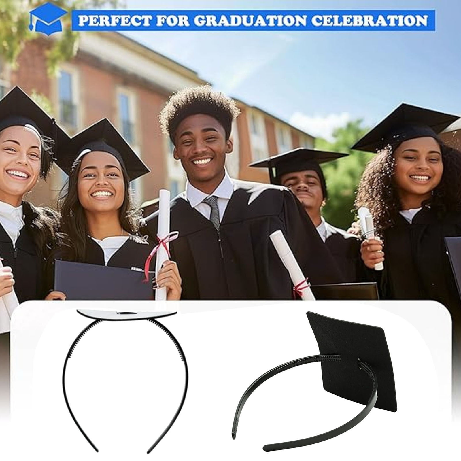 Graduation Cap Headband Insert,Adjustable, Secures Cap and Keeps ...