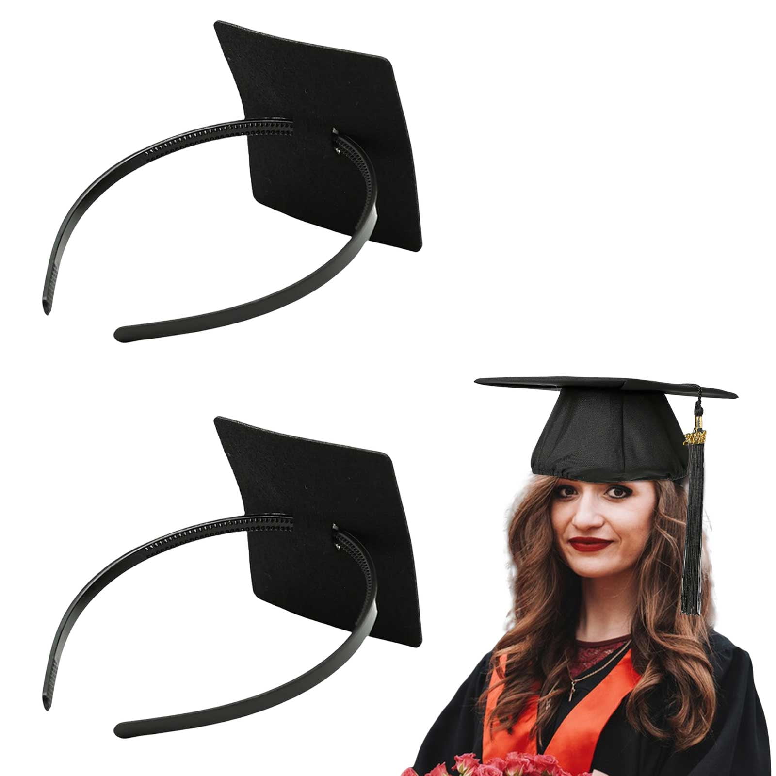 Graduation Cap Headband Insert - Secures Cap and Keeps Hairstyle ...