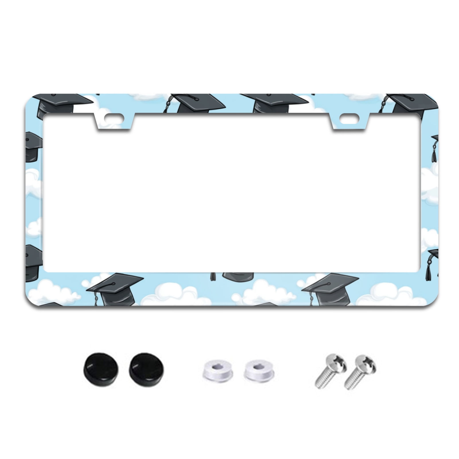 Graduation Cap License Plate Frames for Women Men Car Plate Holder ...