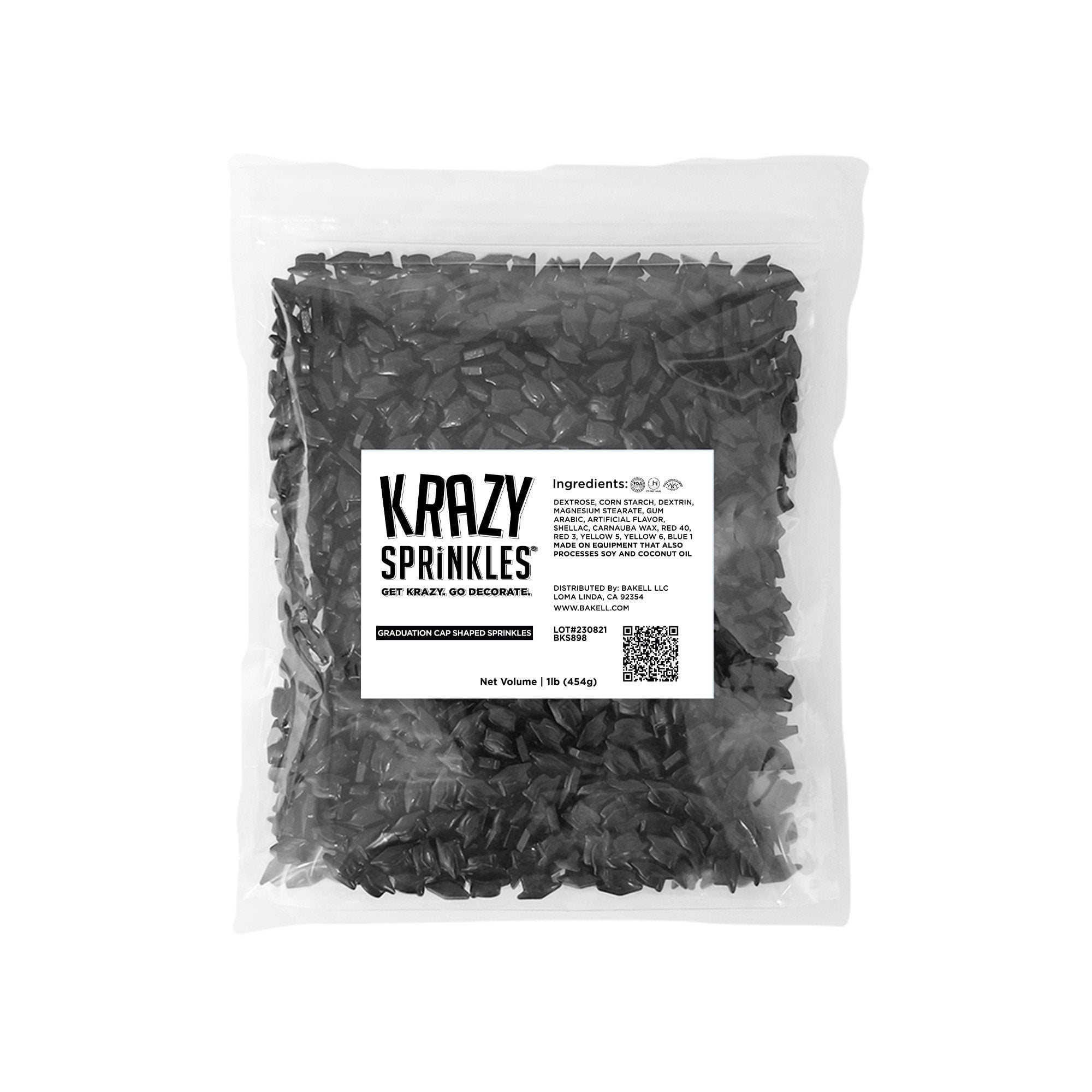 Graduation Cap Shaped Sprinkles (1lb, 1x Bag) Candy Decor for Cakes ...