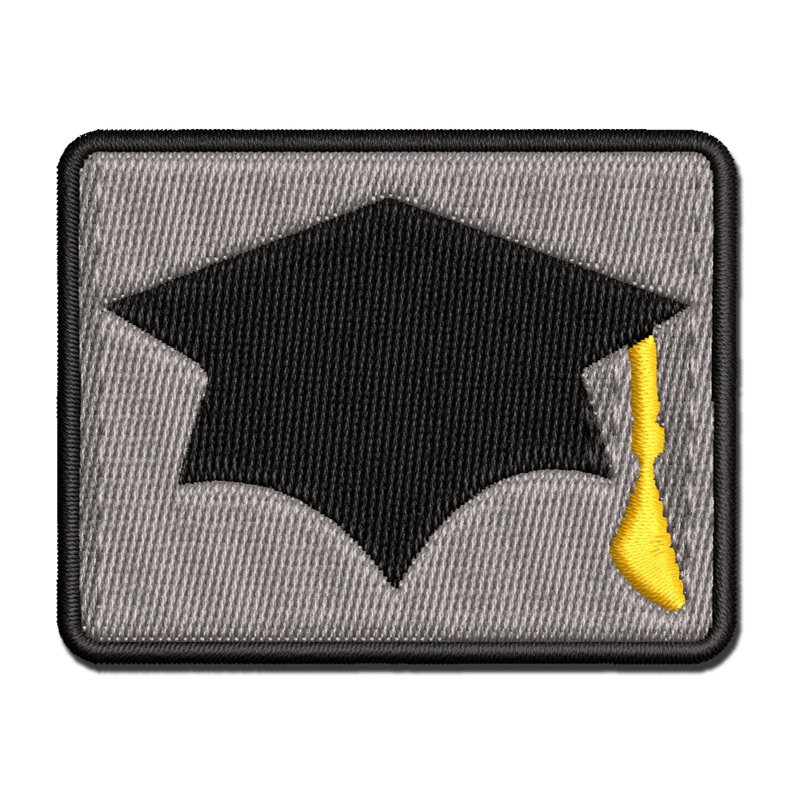 Graduation Cap Solid Applique Multi-Color Embroidered Hook & Loop Patch ...
