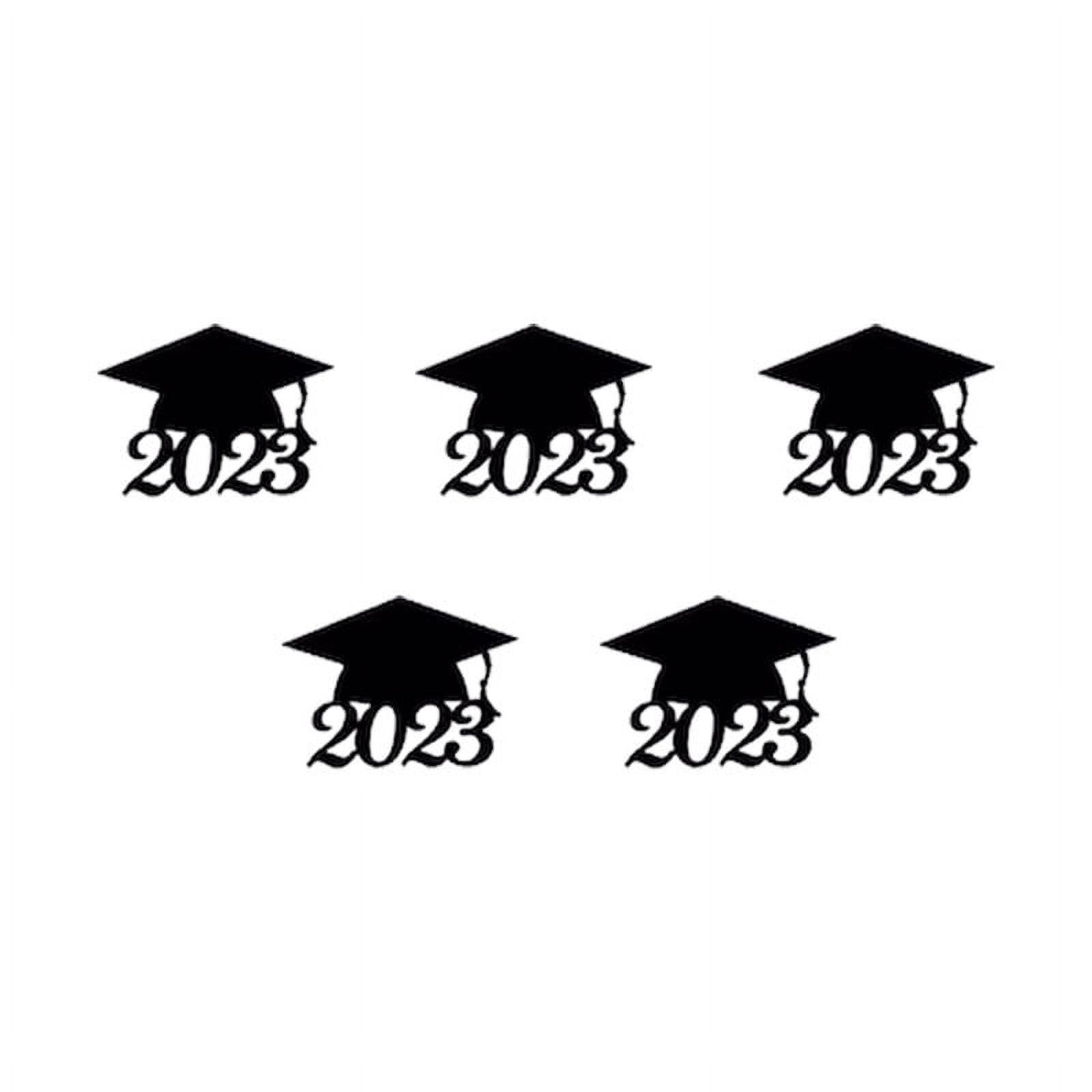 Graduation Cap Stickers Black Graduation Hat Sealing Labels Grad Party ...