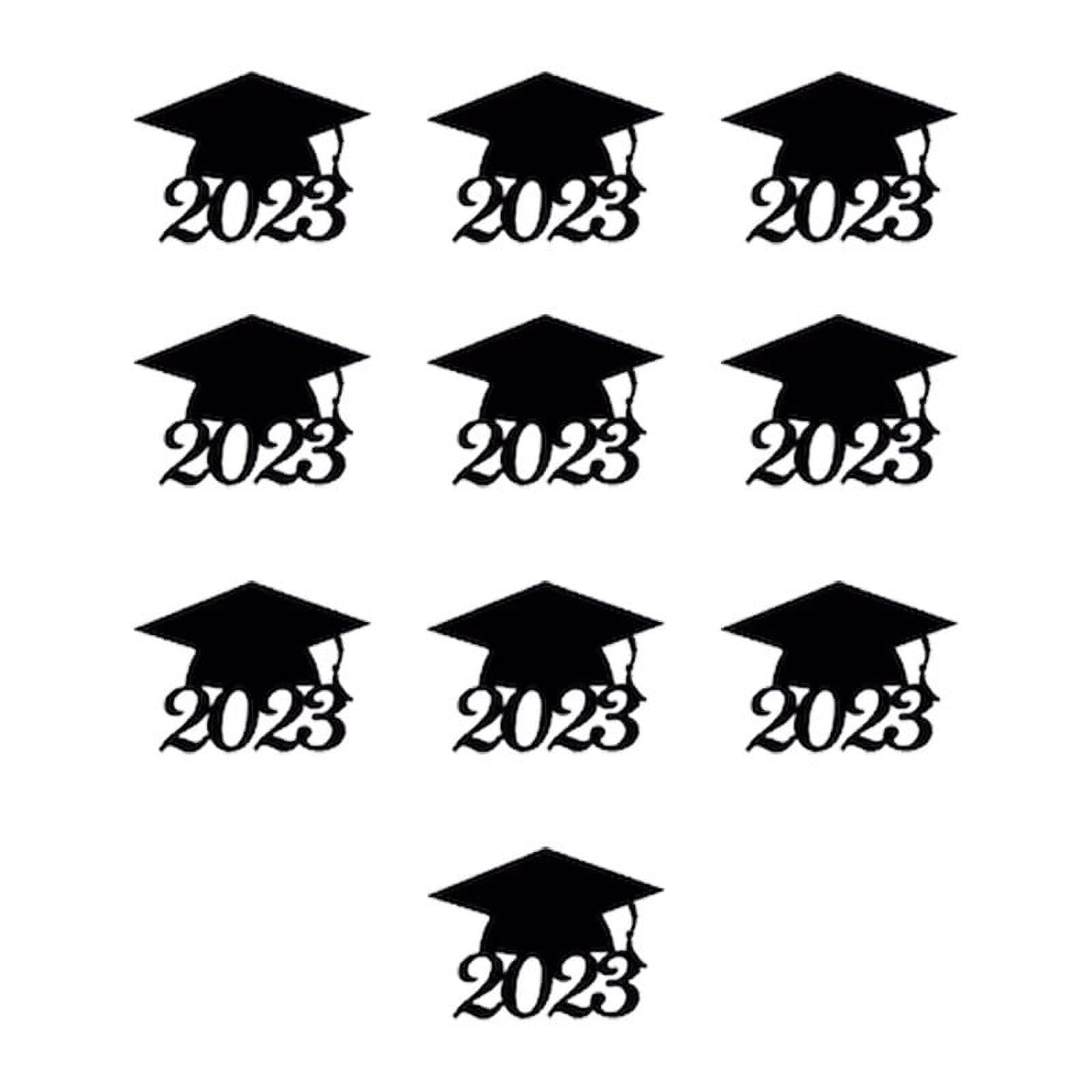 Graduation Cap Stickers Black Graduation Hat Sealing Labels Grad Party ...