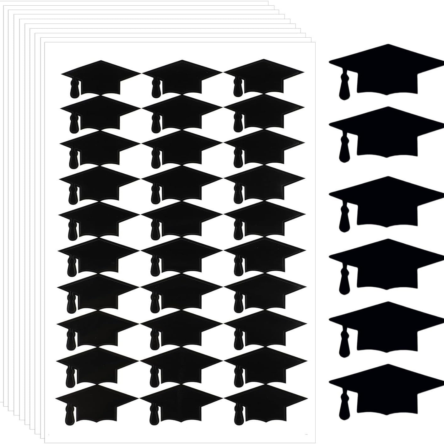 Graduation Cap Stickers,Black Graduation Hat Stickers 2025, Self ...