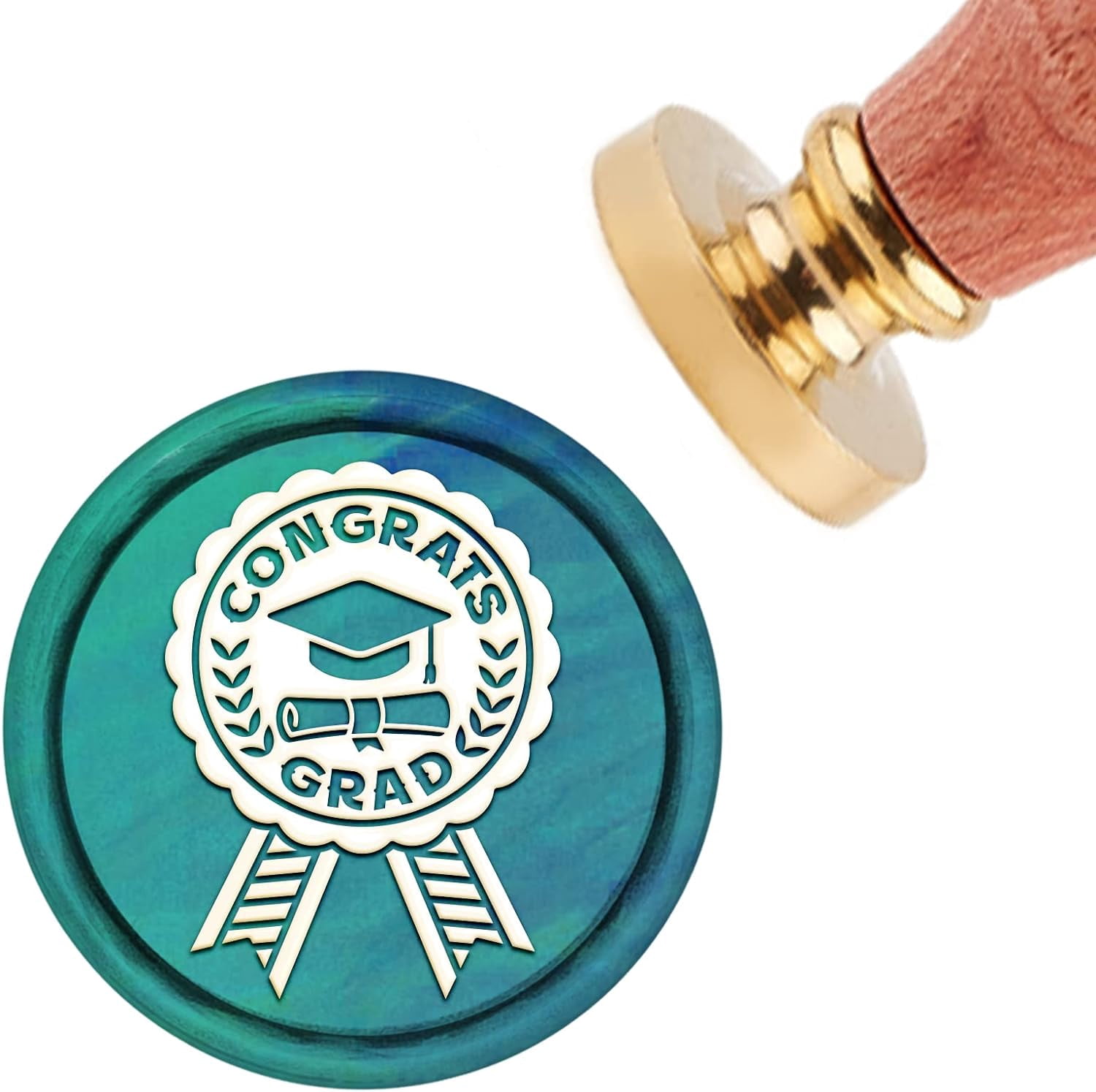 Graduation Cap Wax Seal Stamp Congrats Grad Vintage Sealing Wax Stamps ...