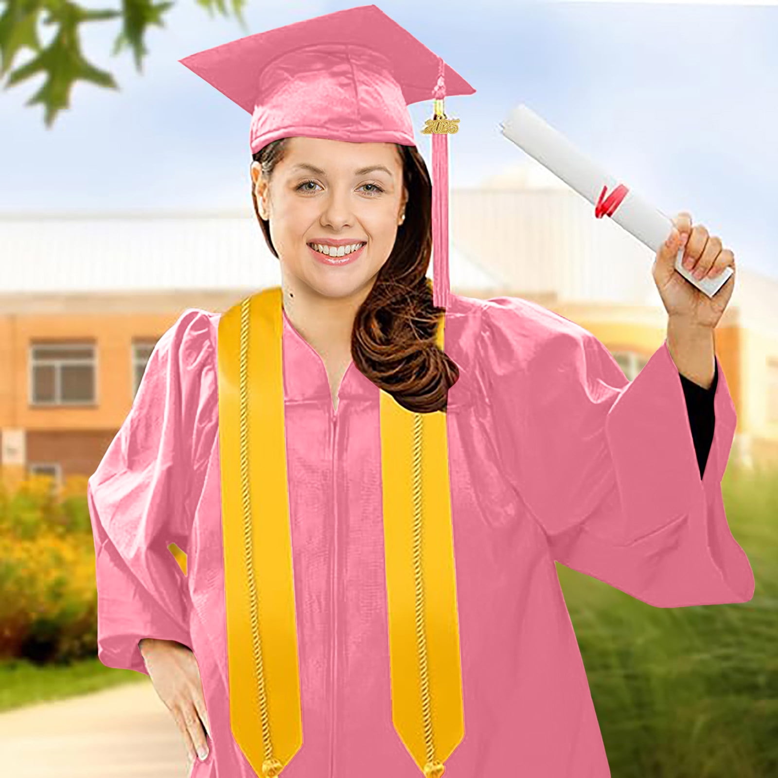 Graduation Cap and Gown 2025 Set with Tassel Honor Cord Graduation ...